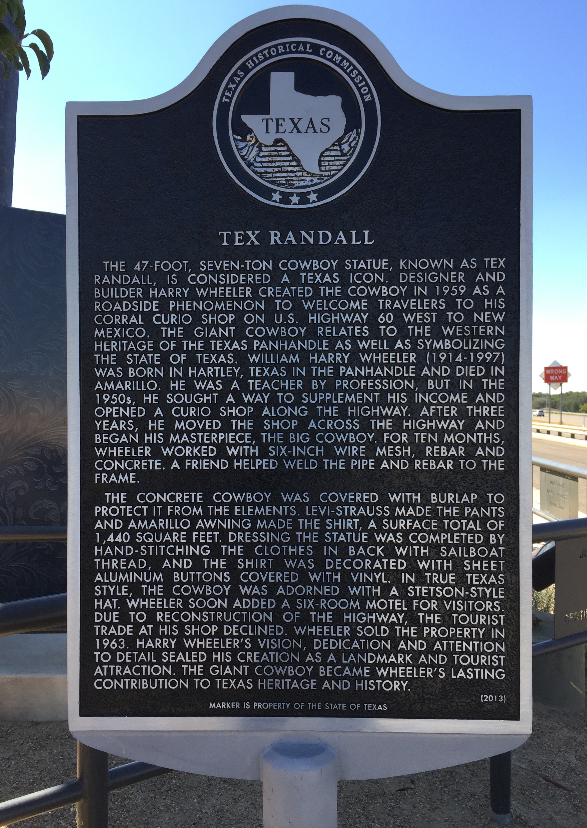 Historical Plague for Tex Randall – Motorcycle Grand Tour of Texas
