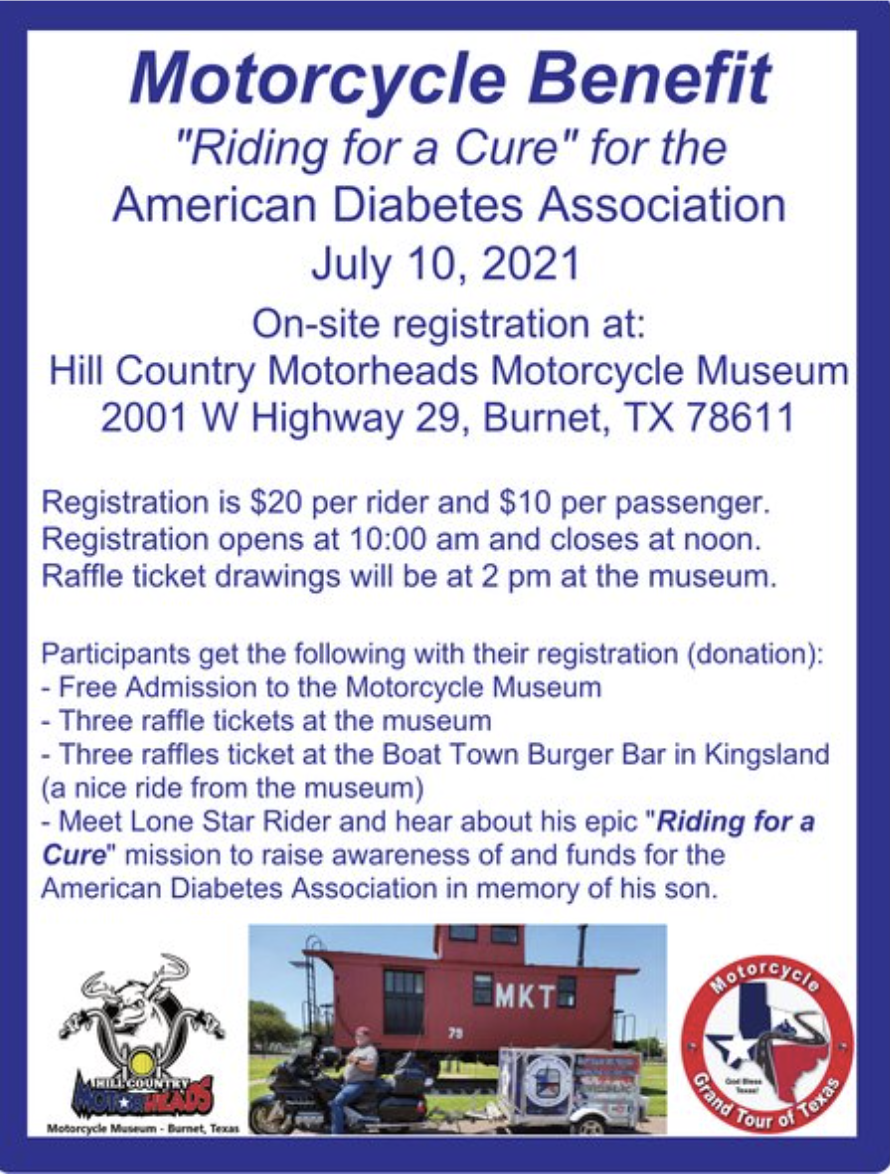 “Riding for a Cure” Benefit – Motorcycle Grand Tour of Texas